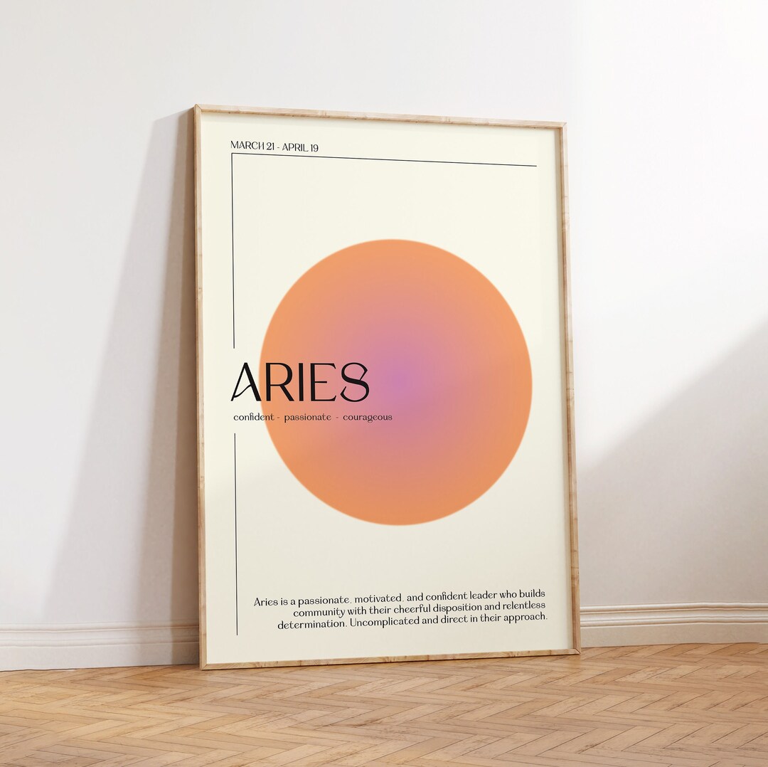 ARIES Star Sign Instant Download Print, Zodiac Art Printable, Spiritual ...