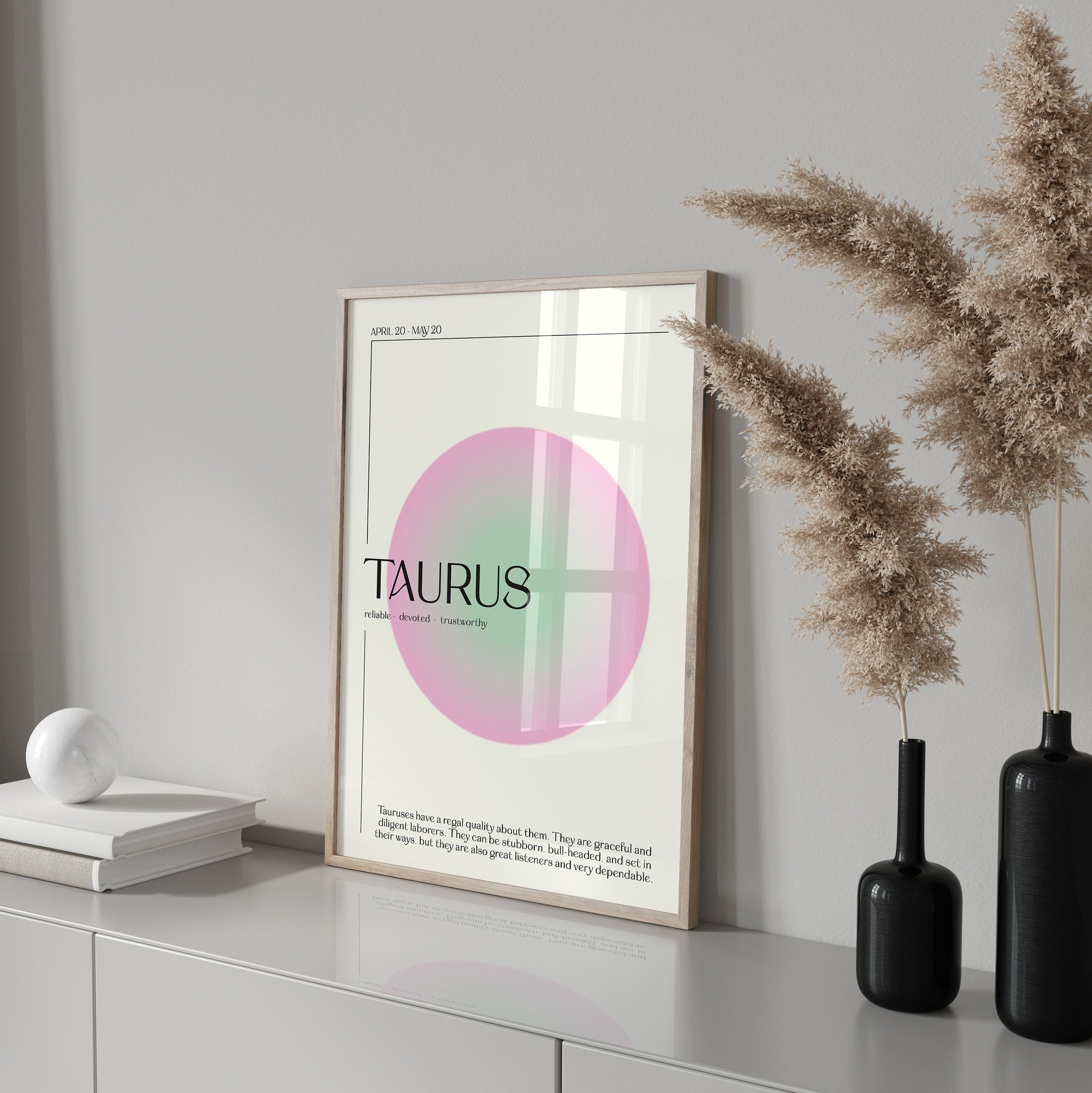TAURUS Star Sign Instant Download Print Zodiac Art Printable - Etsy
