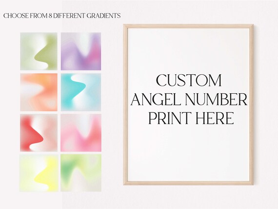Custom Angel Number Printable Wall Art Spiritual Art Print - Etsy