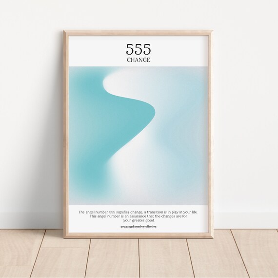 Angel Number 555 Printable Wall Art Spiritual Art Print - Etsy