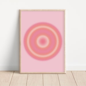 Pink Aura Gradient Spiritual Wall Poster Set, Angel Number Affirmation ...