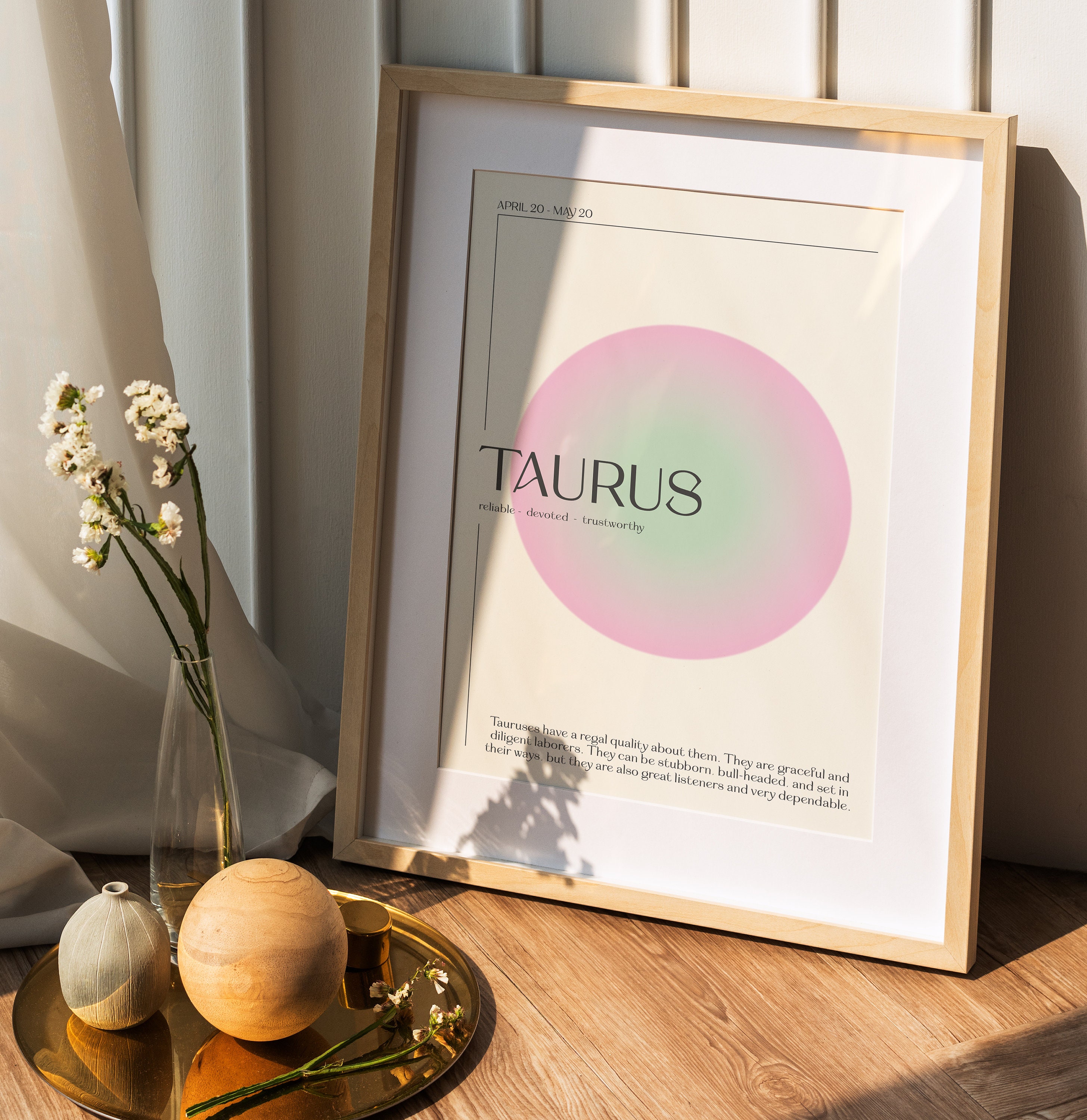TAURUS Star Sign Instant Download Print Zodiac Art Printable - Etsy