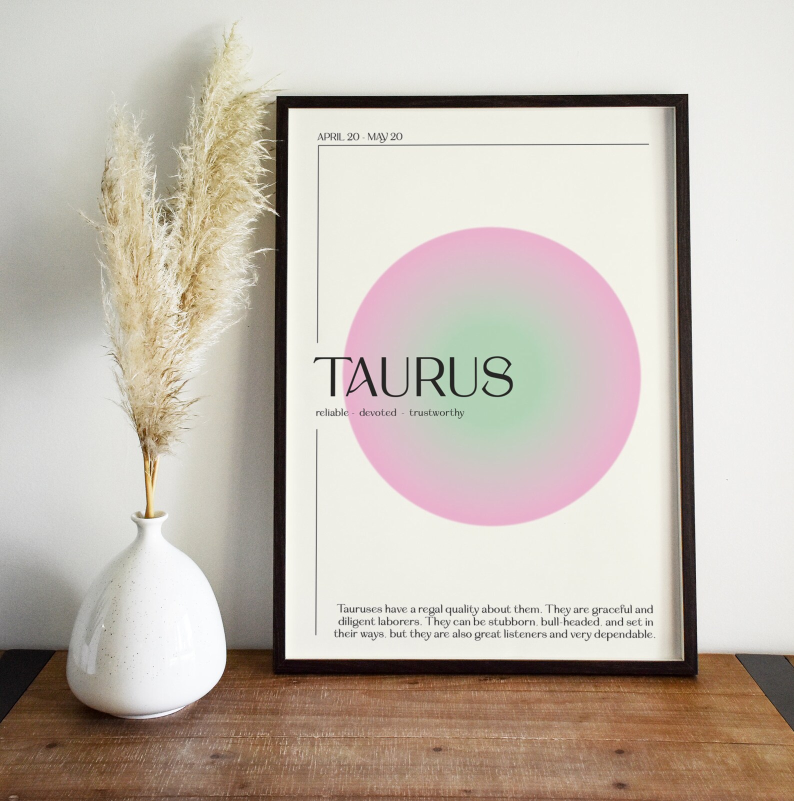 TAURUS Star Sign Instant Download Print Zodiac Art Printable - Etsy