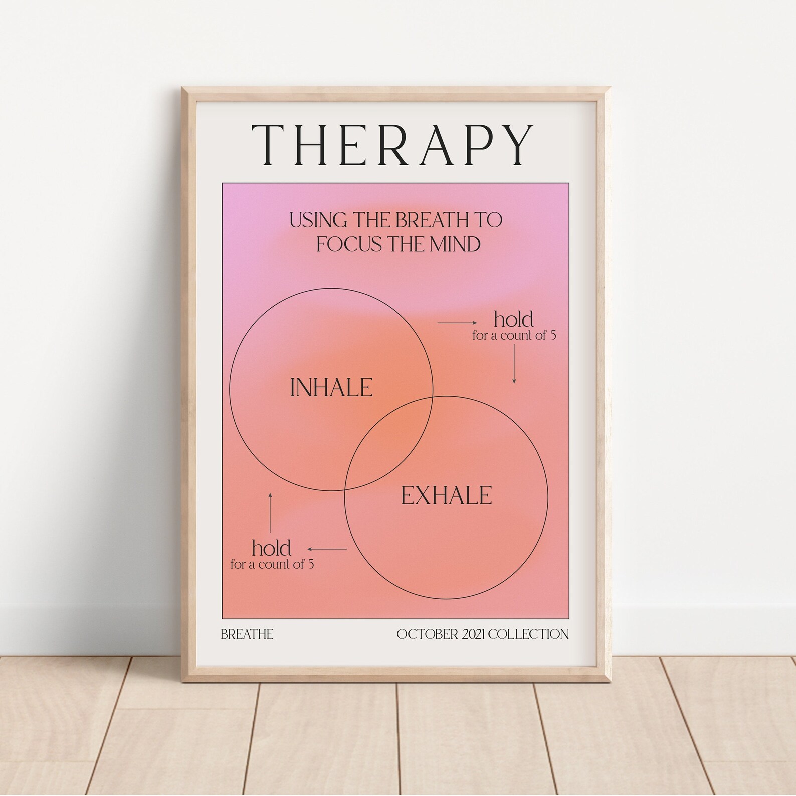Deep Breath Mental Health Poster Therapy Printable Wall Art - Etsy