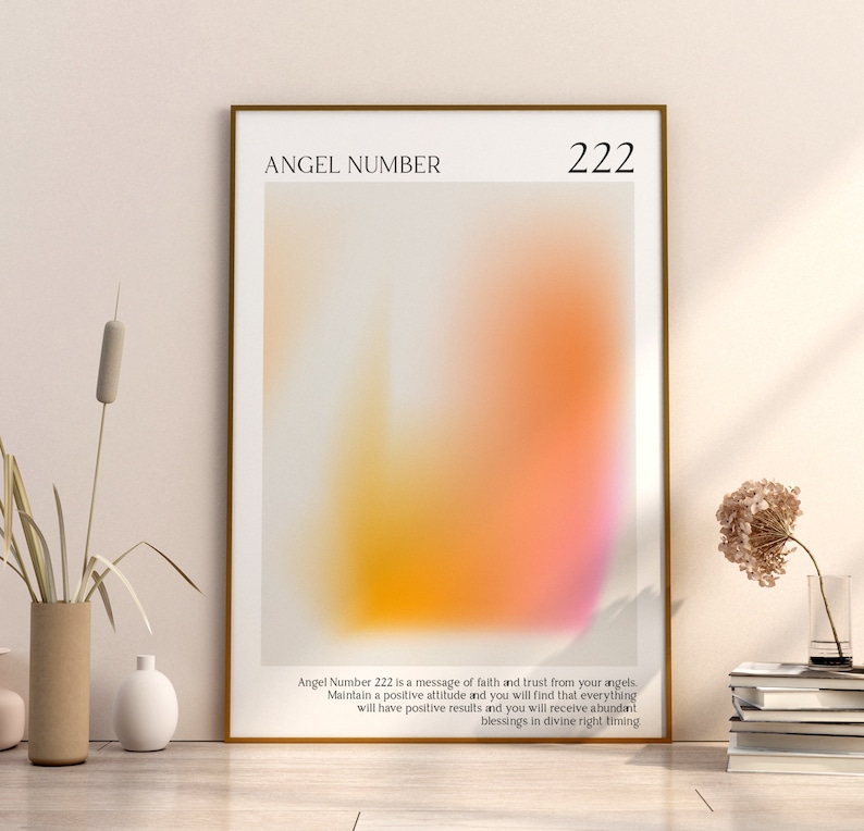 Angel Number 222 Printable Wall Art Spiritual Art Print - Etsy