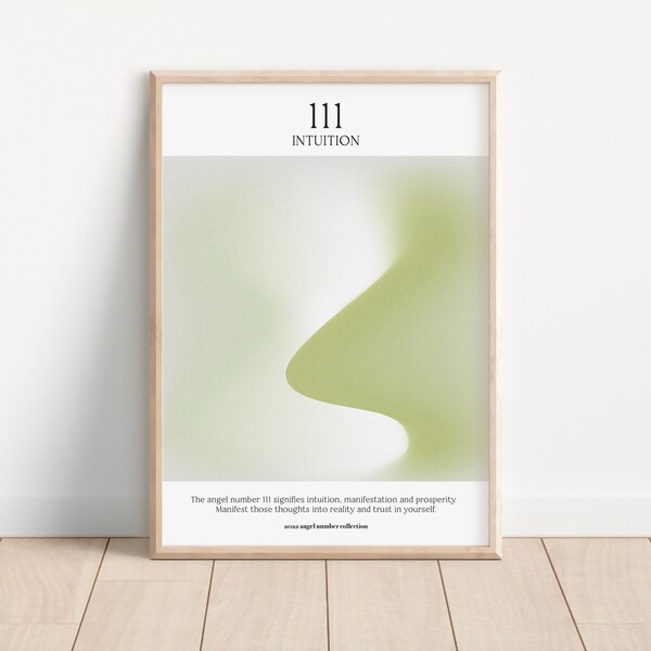 Framed Angel Number Poster - Etsy