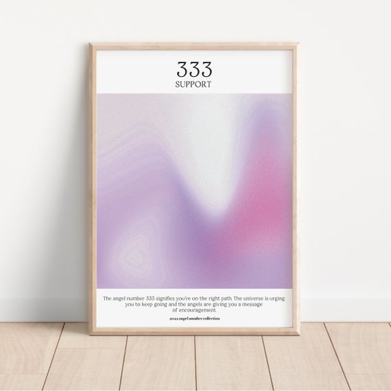 Angel Number 333 Printable Wall Art Spiritual Art Print | Etsy