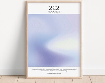 Angel Number 222 Printable Wall Art Spiritual Art Print | Etsy