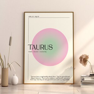 TAURUS Star Sign Instant Download Print, Zodiac Art Printable ...