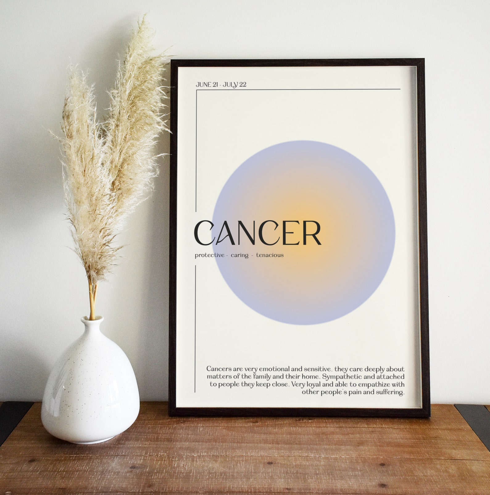 CANCER Star Sign Instant Download Print Zodiac Art Printable | Etsy