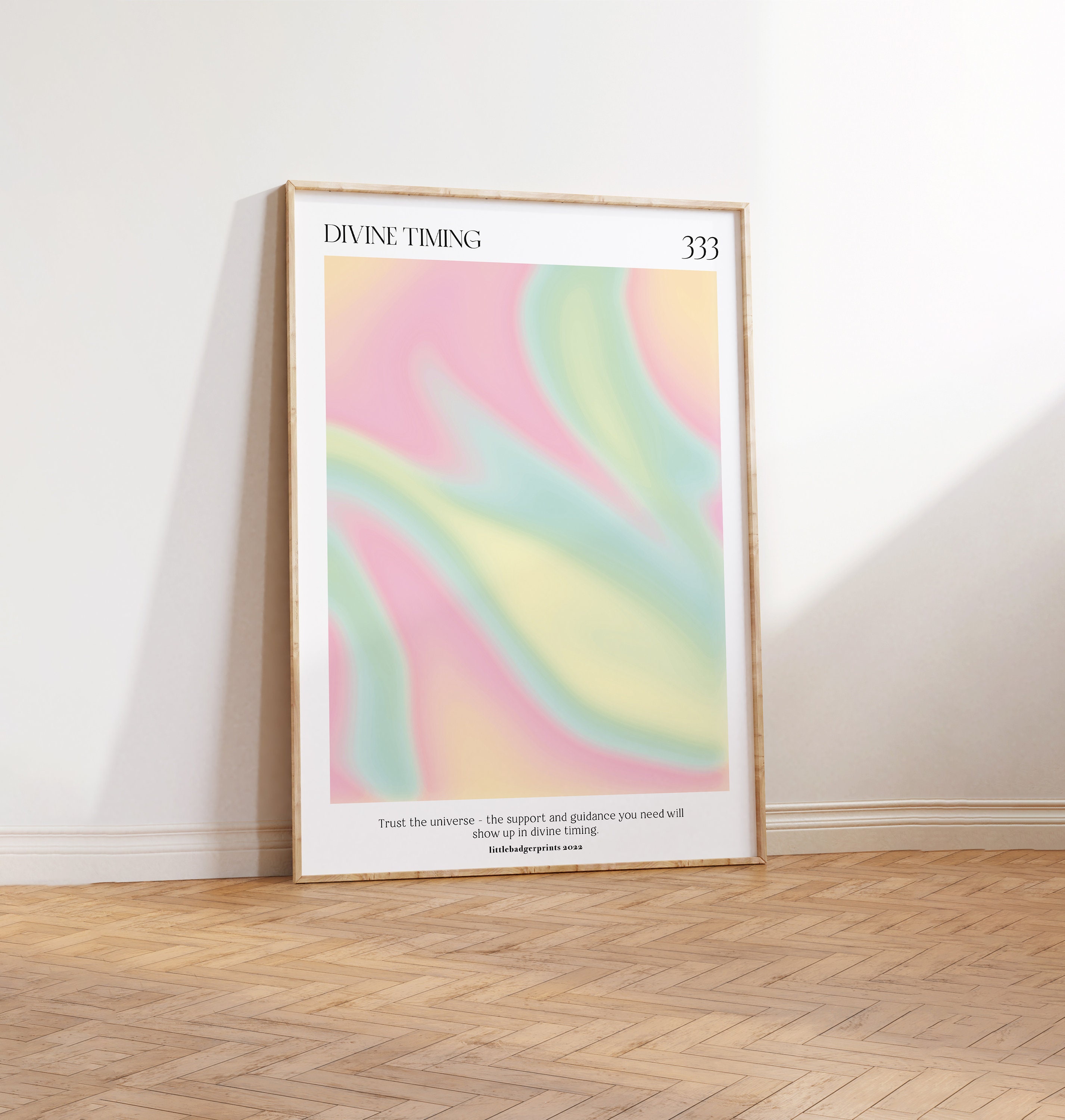 Pastel Aura Gradient Spiritual Wall Poster Set Angel Number - Etsy UK