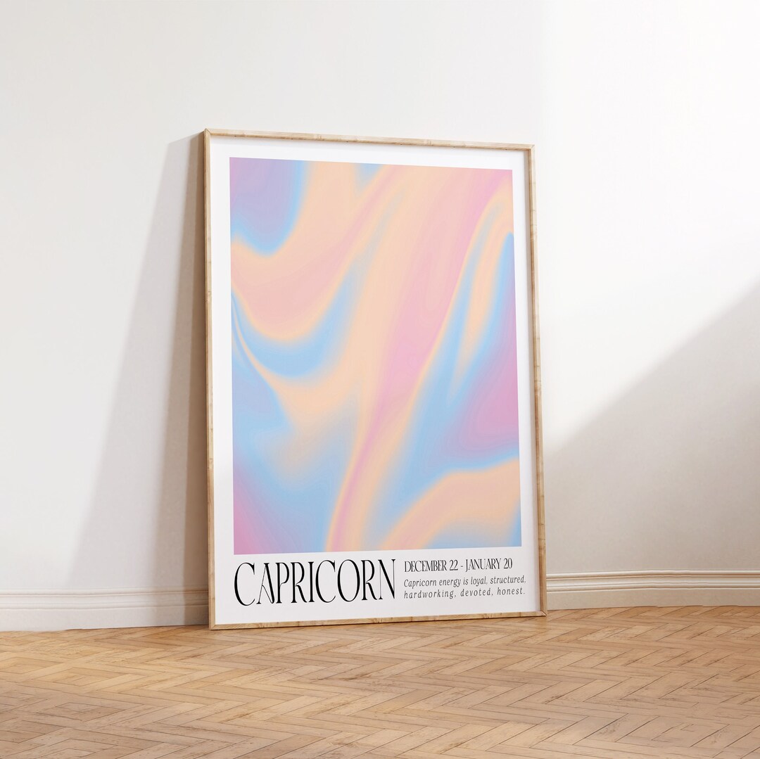 CAPRICORN Star Sign Instant Download Print, Zodiac Art Printable ...
