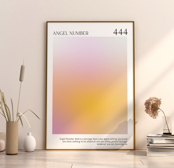 Angel Number 444 Printable Wall Art Spiritual Art Print | Etsy