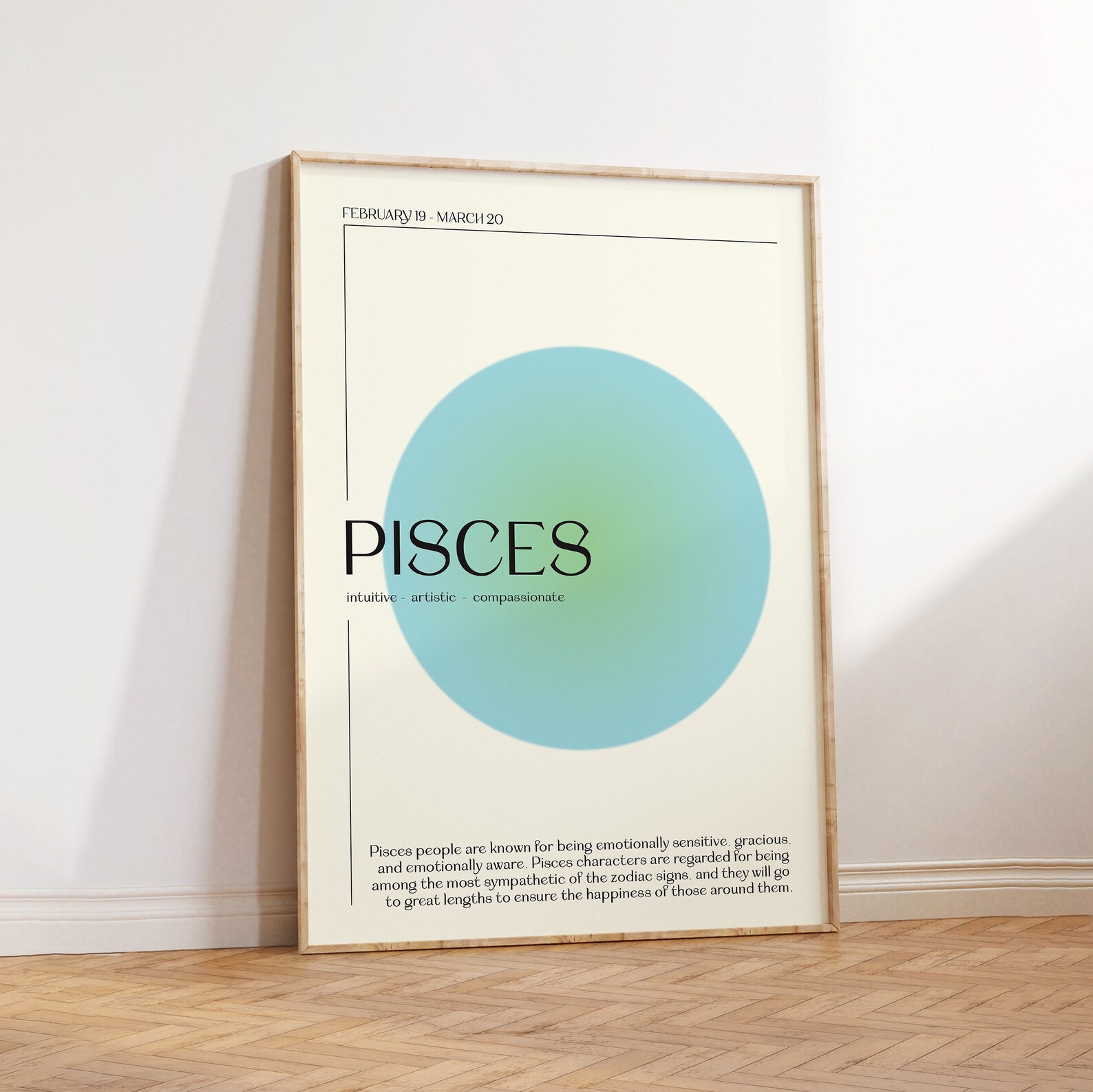 PISCES Star Sign Instant Download Print Zodiac Art Printable - Etsy