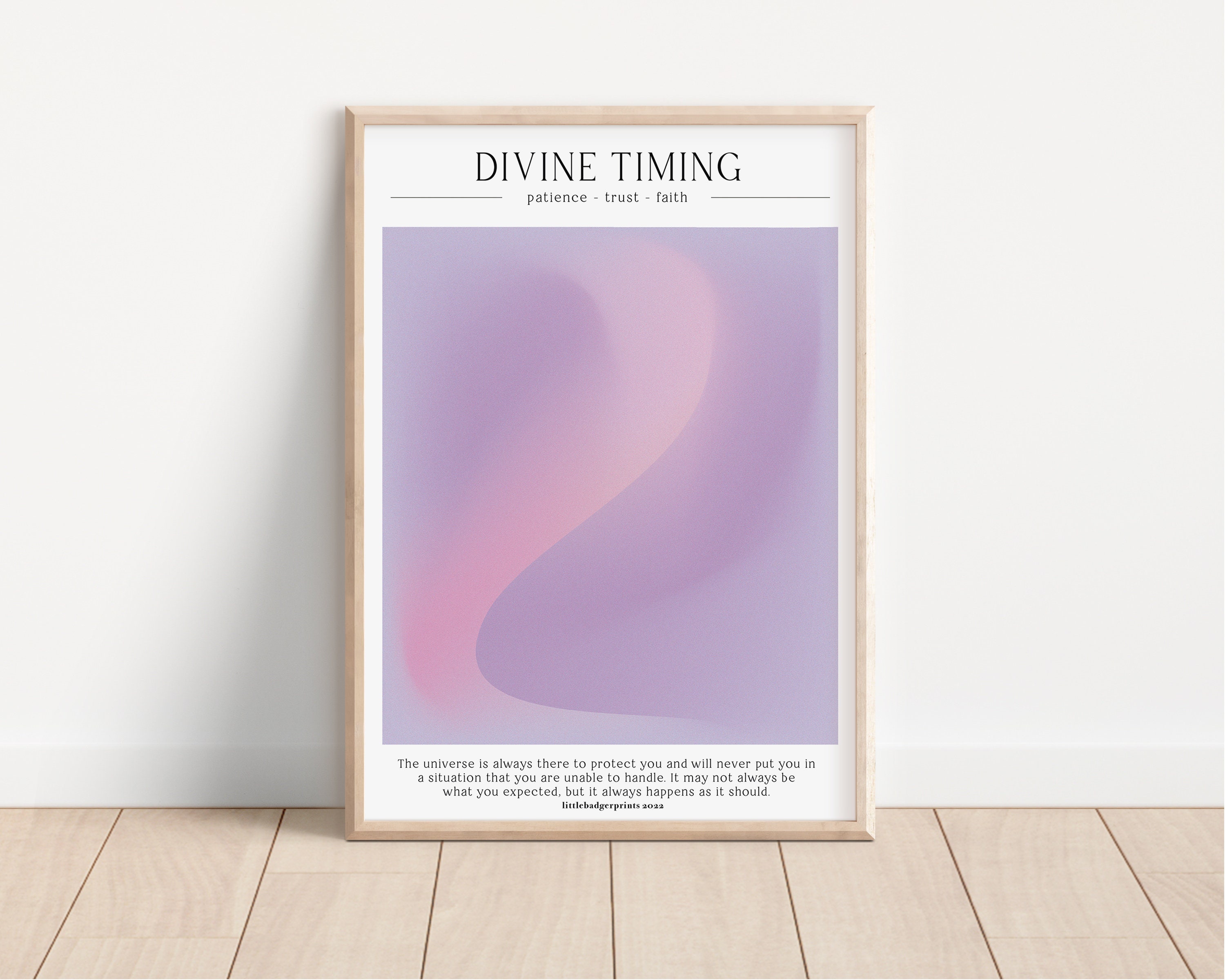 Set of 2 Divine Feminine Printable Wall Art Divine Timing - Etsy