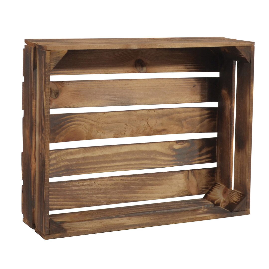 Flamed Wooden Shelf 50x40x15cm Wooden Box Rack Spice Rack Kitchen Shelf ...