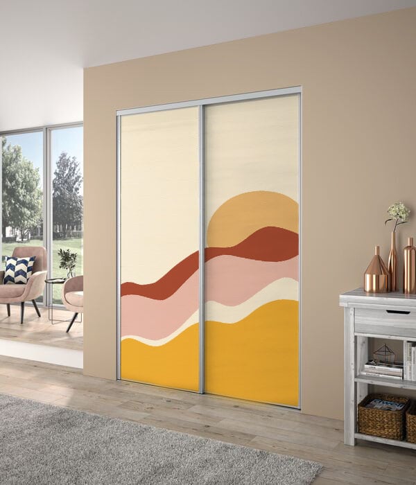 Stickers personnalisé porte de placard coulissante ou stickers mural ...