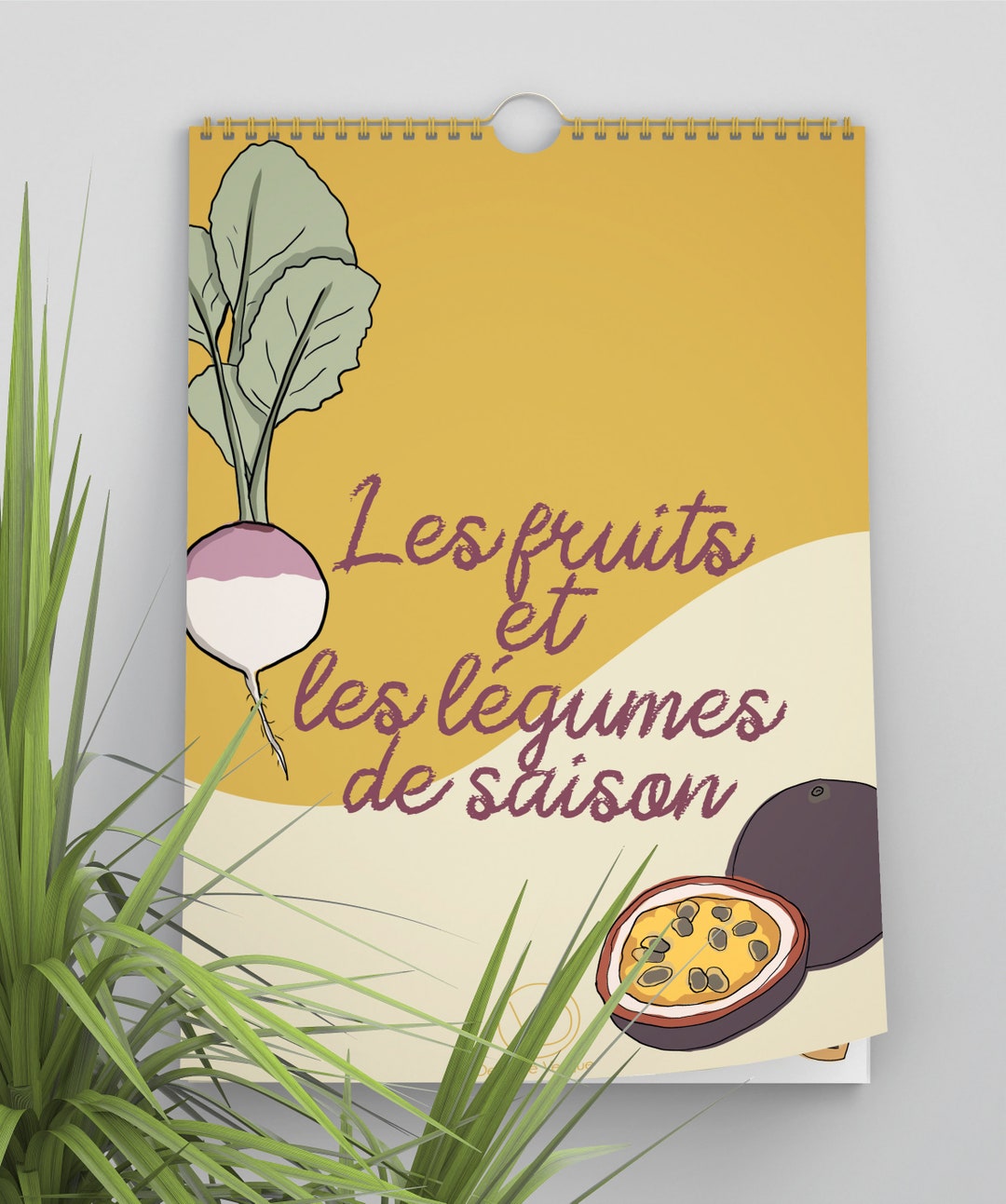 Perpetual, Colorful, Wall Calendar of Seasonal Fruits and Vegetables in ...