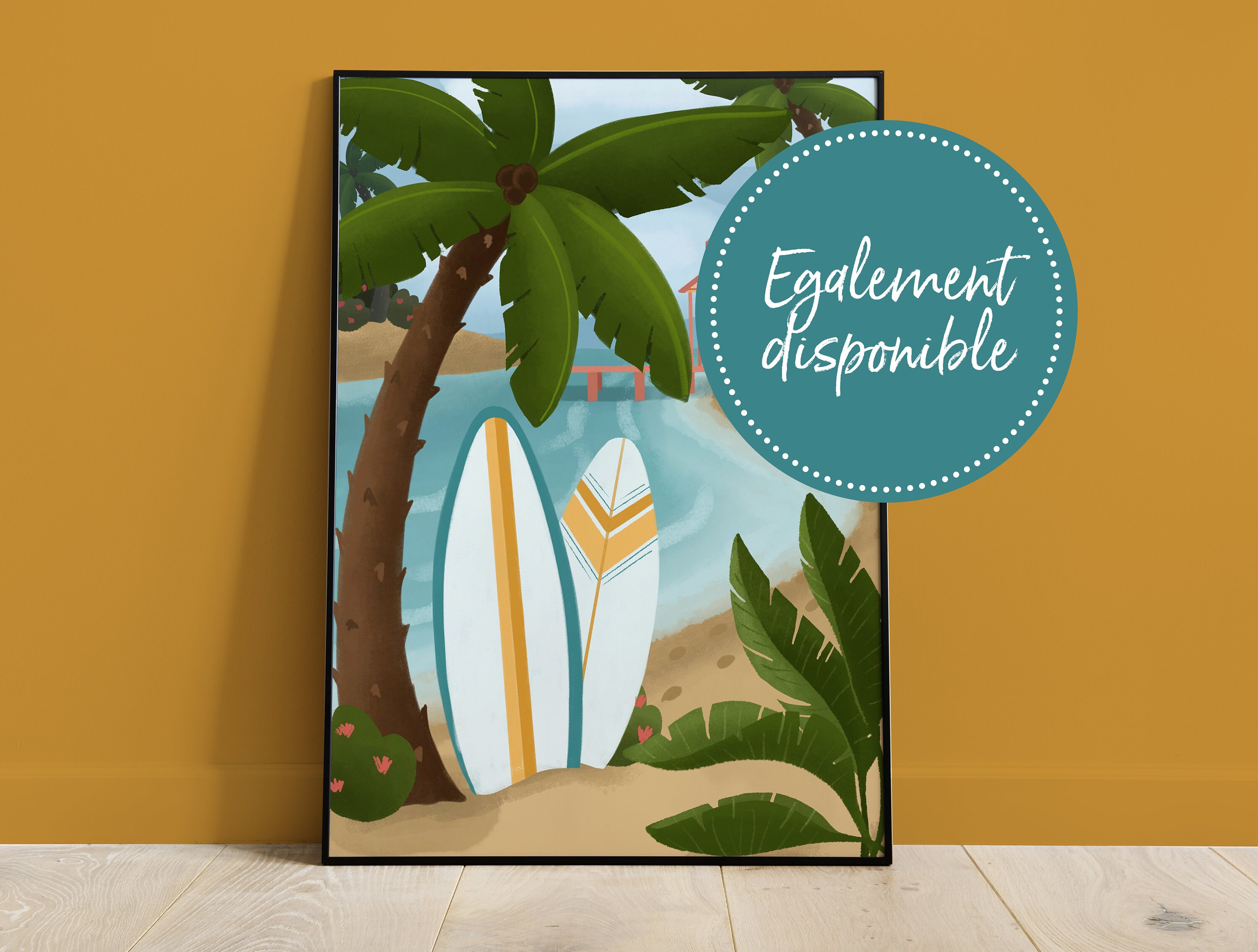 A3 Beach and Surf Poster - Etsy