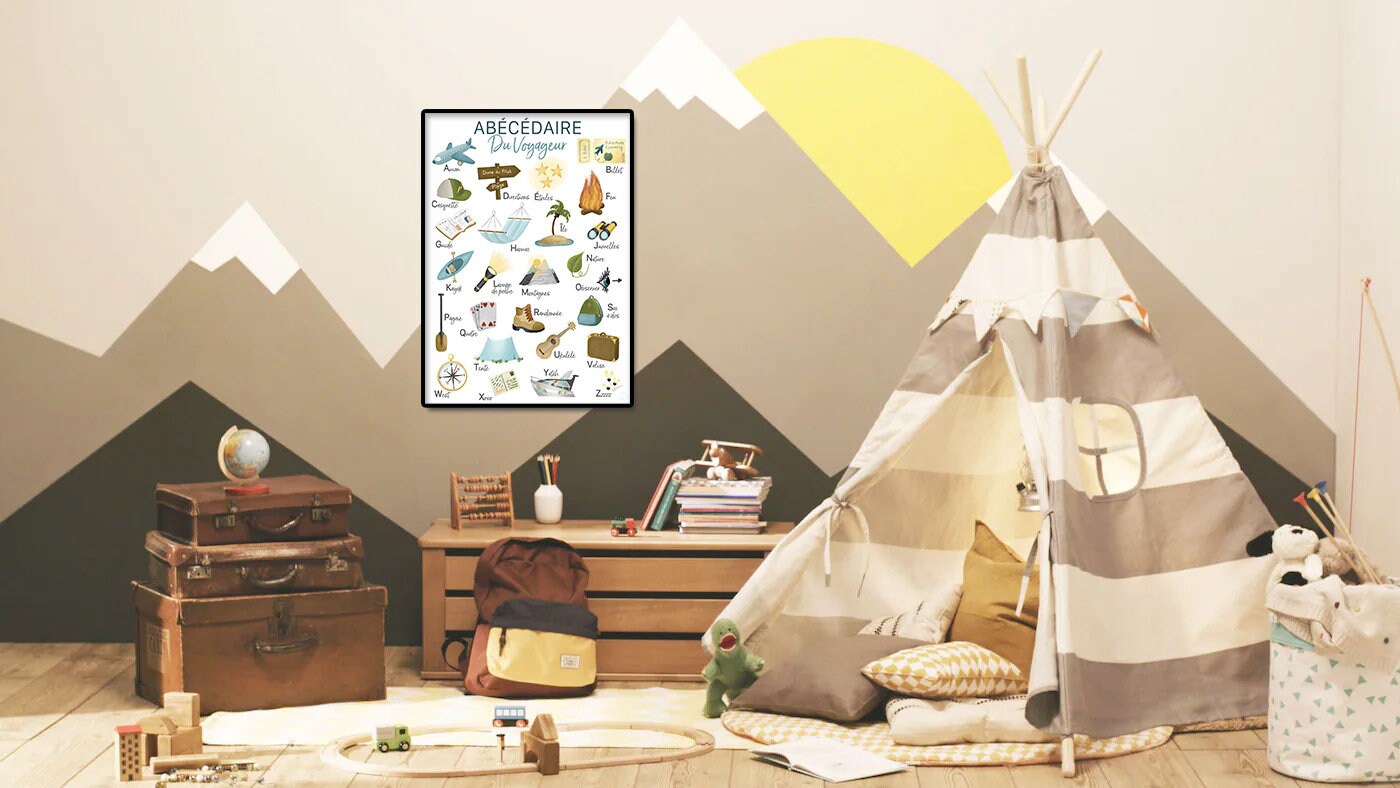 A3 Poster Playful ABC Children's Theme Travel, Adventure, Camping - Etsy