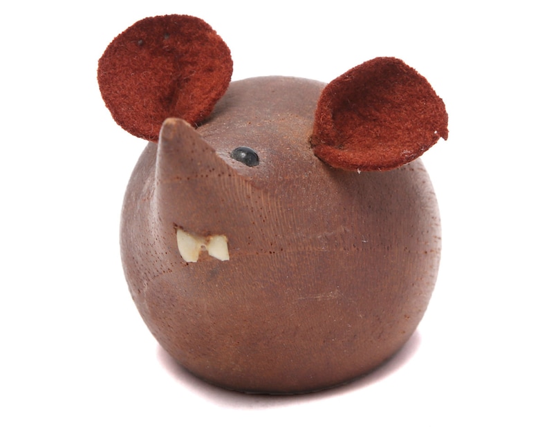 H & F Teak Wood Mouse 1950s Mid Century DENMARK Mice - Etsy