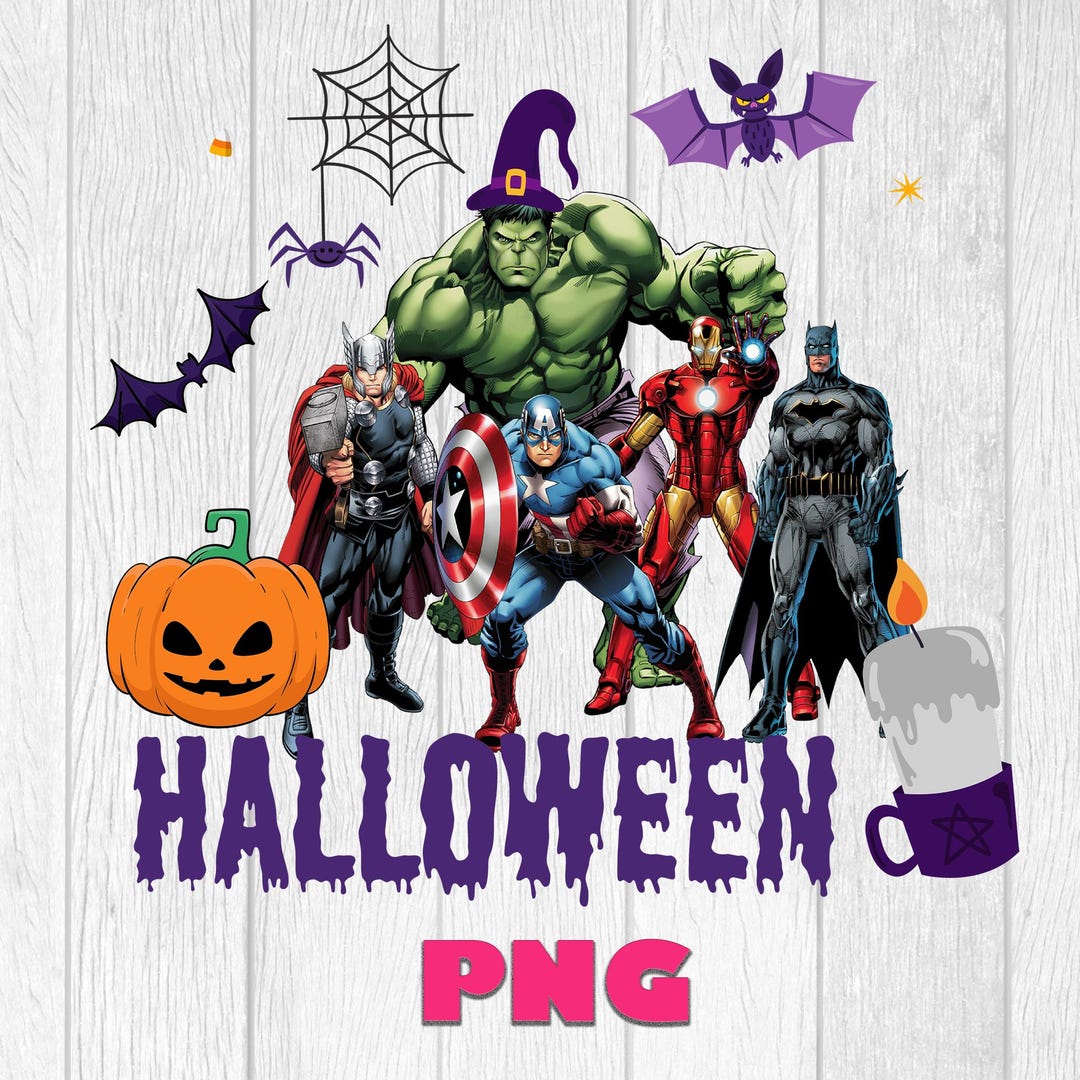 Halloween Avengers PNG Clipart, Superhero Clipart, Hulk PNG, Iron Man ...