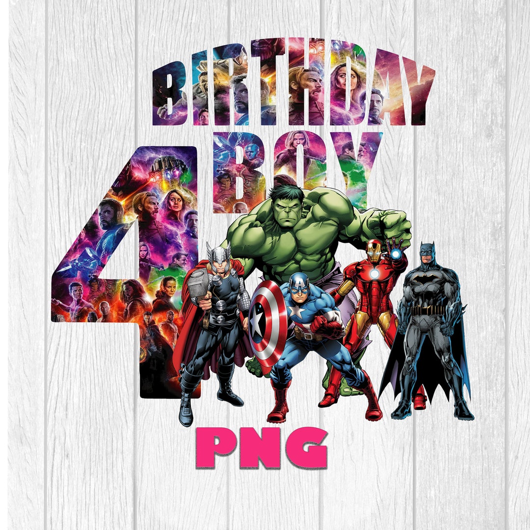 Avengers Birthday 4 Boy Clipart Png Super Heroes Avengers Png, Avengers ...