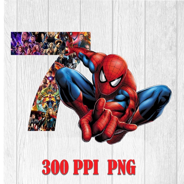 Birthday Boy 7 Spiderman - Etsy