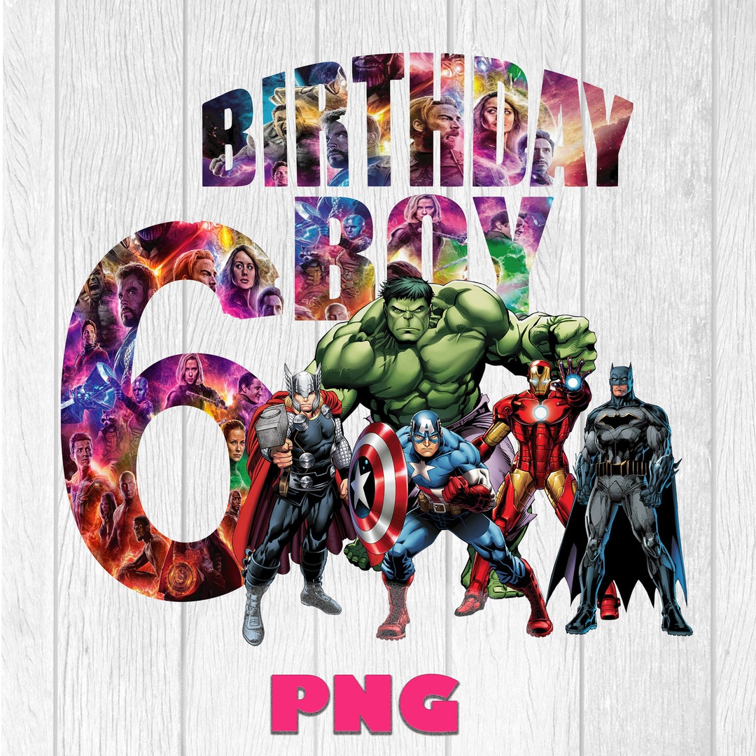 Avengers Birthday 6 Boy Clipart Png Super Heroes Avengers Png, Avengers ...