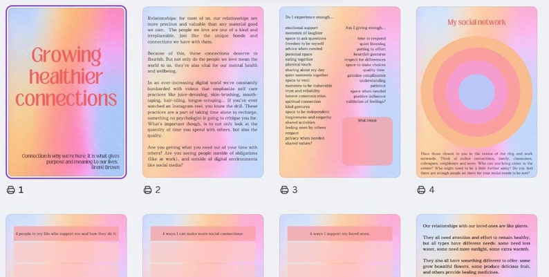 Mental Health Self-help Workbook - Etsy