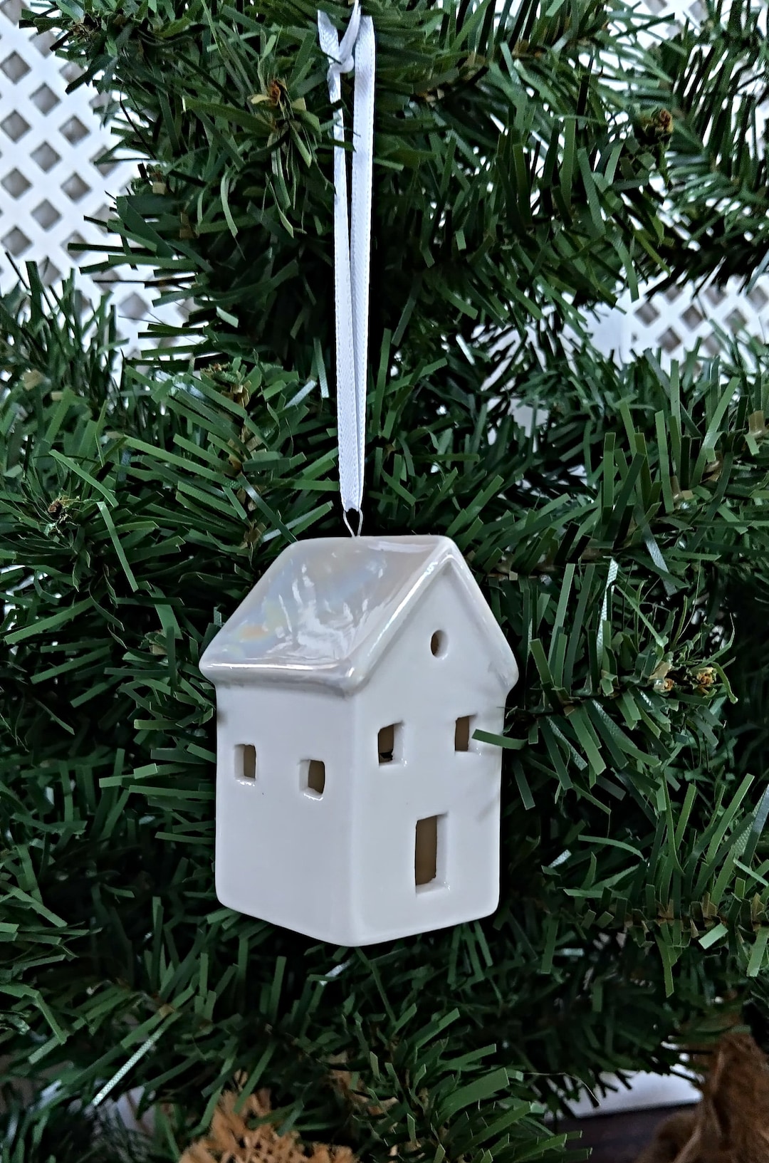 Ceramic House Mini House Tree Decoration Nordic Christmas Decoration ...
