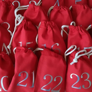 Advent Calendar Bags - Advent Calendar - Santa Sack - Christmas Gift ...
