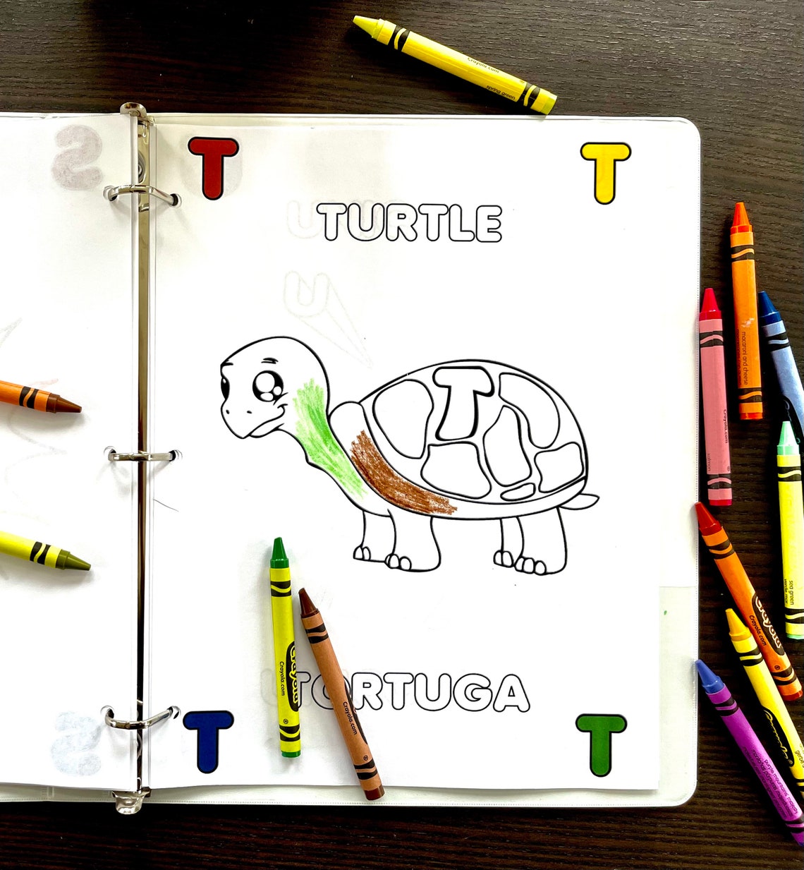 Bilingual Kids Coloring Book | Etsy