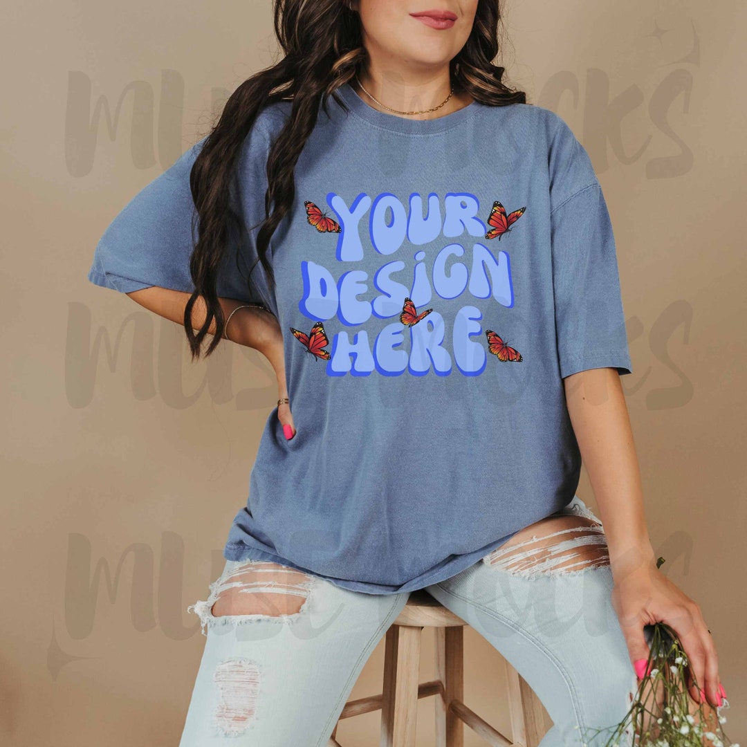 Comfort Colors Mockup Comfort Colors 1717 Comfort Colors Blue Jean ...