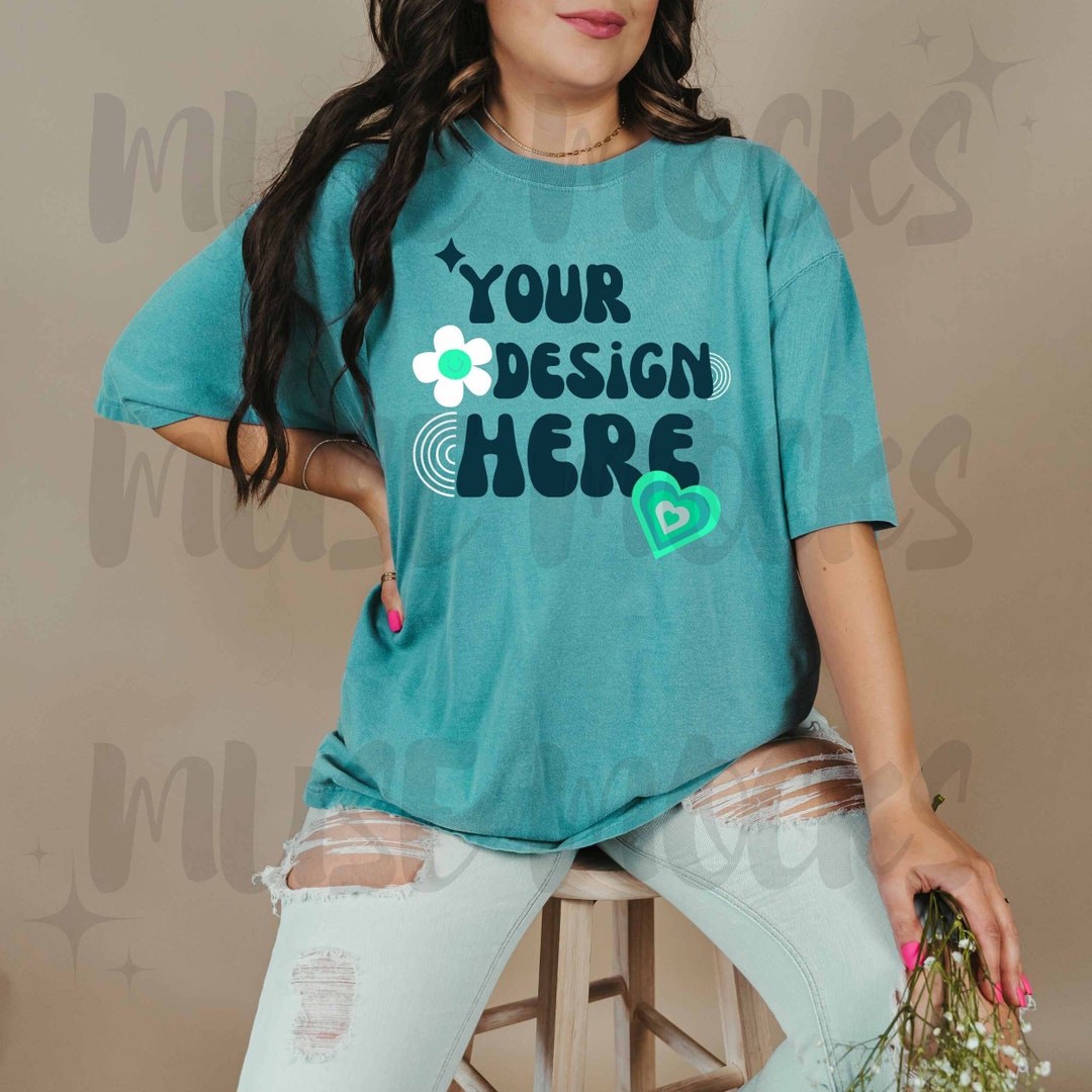 Comfort Colors Mockup Comfort Colors 1717 Comfort Colors Seafoam Mockup ...