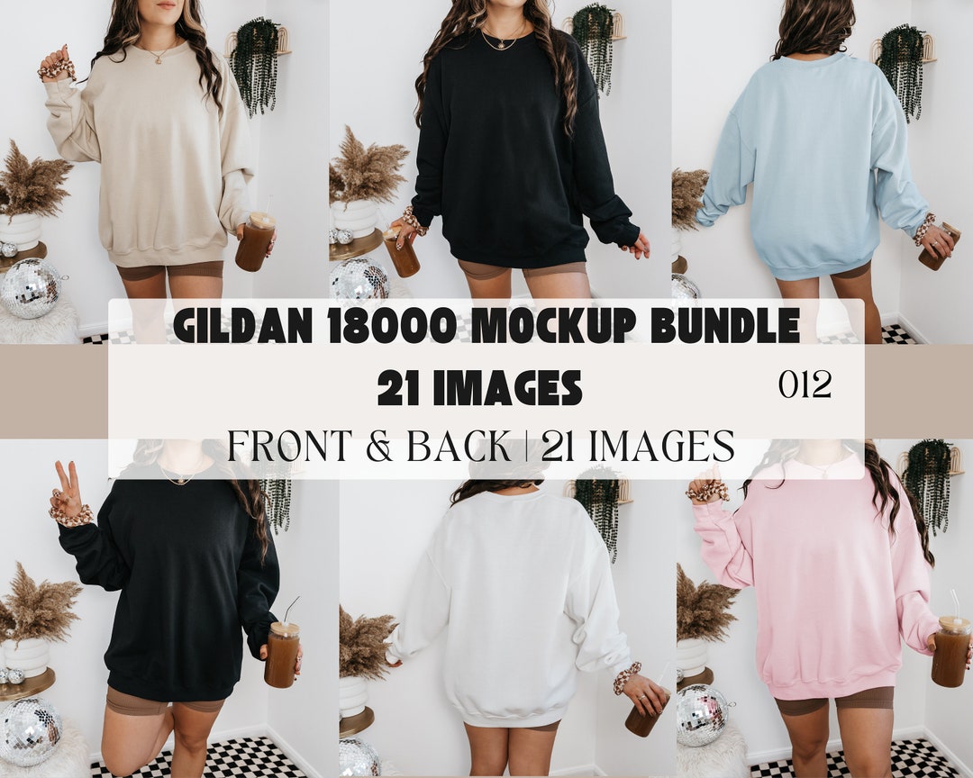 Gildan 18000 Mockup Gildan 1800 Mockup Gildan 18000 Mockup Bundle Mock ...