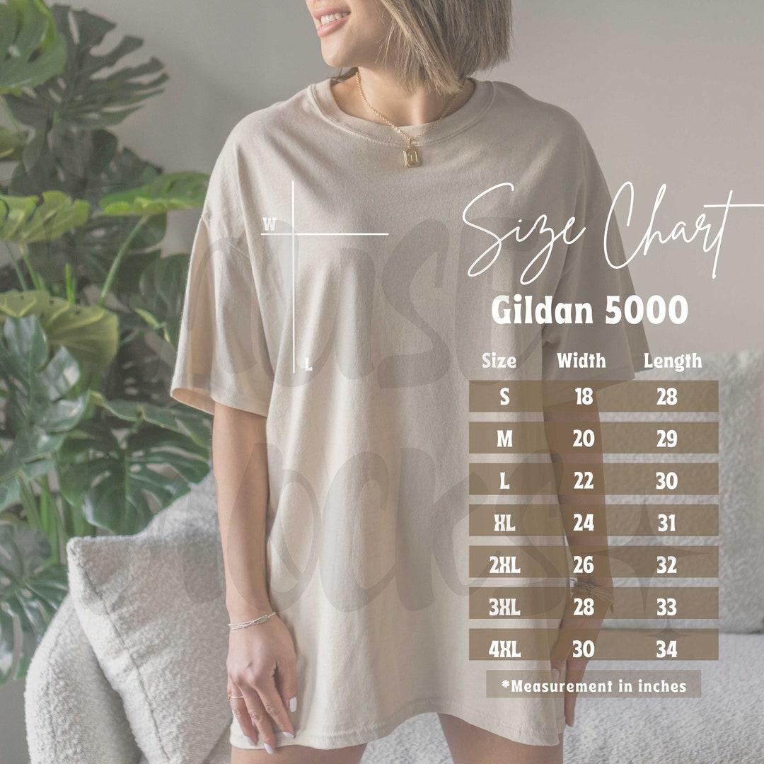 Gildan 5000 Size Chart Gildan Size Chart 5000 Size Chart Gildan 5000 ...