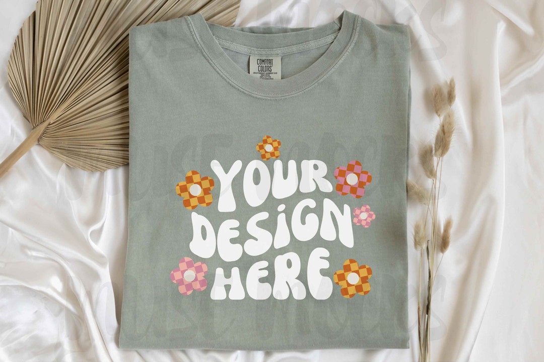 Sandstone Comfort Colors Mockup 1717 Comfort Colors Tshirt Mockups Flat ...