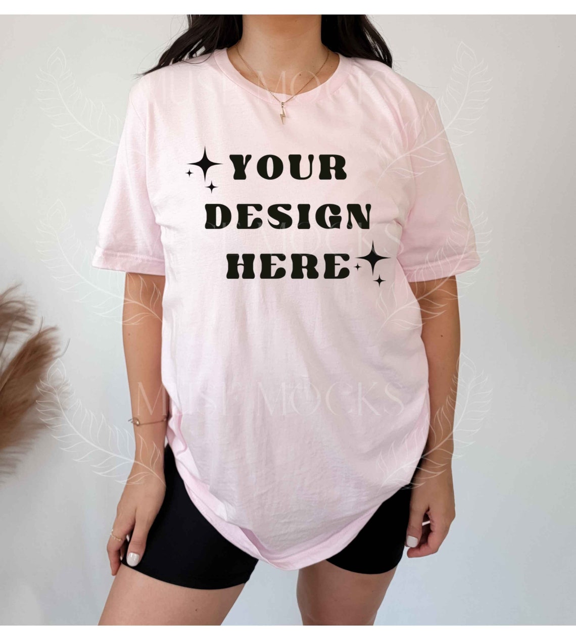 Bella Canvas 3001 Mockup Light Pink Mockup Pink shirt mockup | Etsy