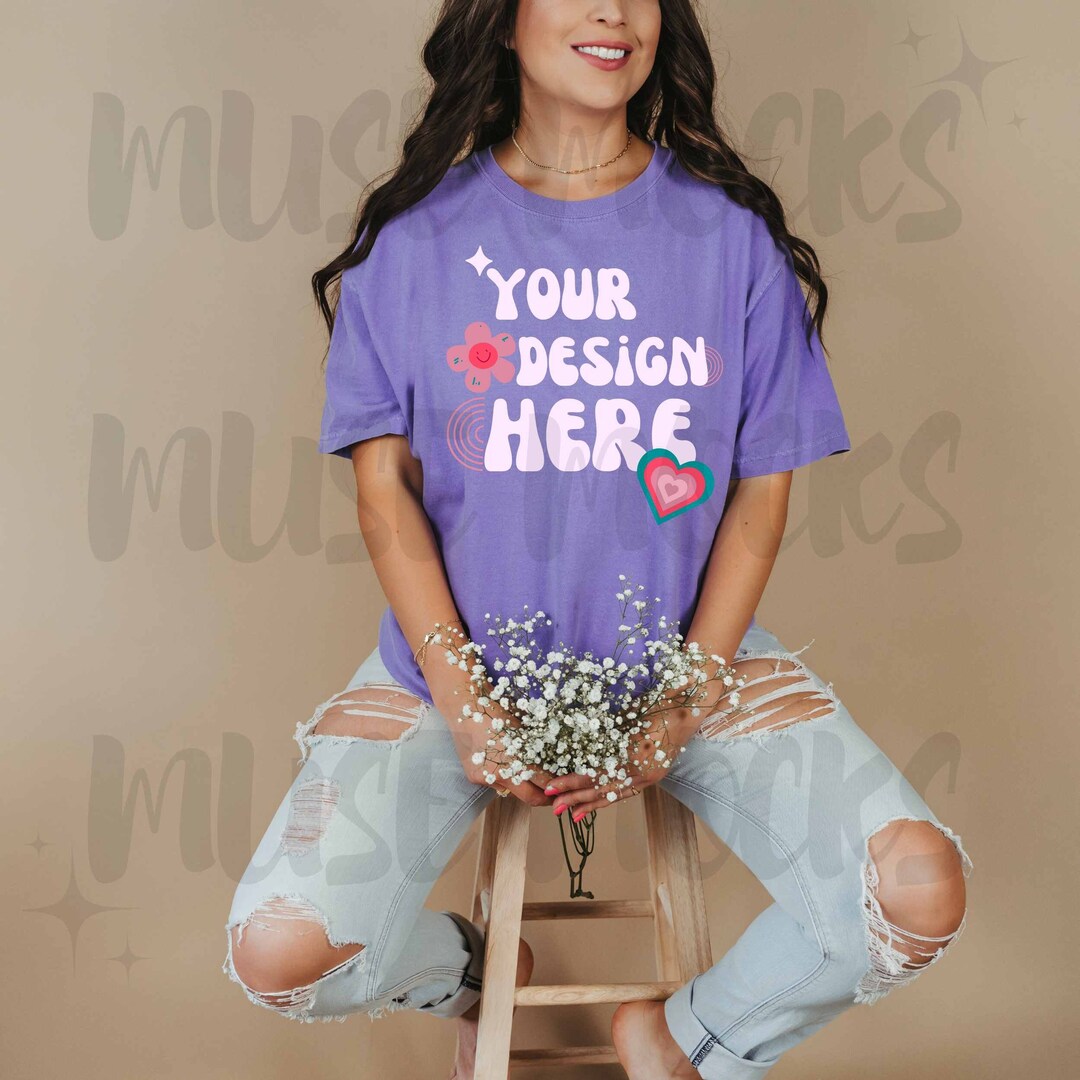 Comfort Colors Mockup Comfort Colors 1717 Comfort Colors Violet Mockup ...