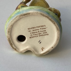 Antique Beatrix Potter's Mr. Jeremy Fisher Frog Figurine F. Warne ...