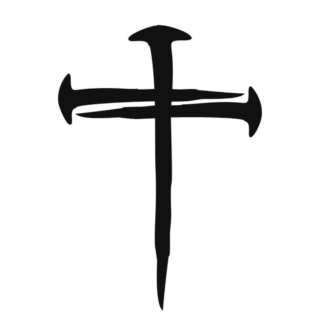 Nail Cross Decal Car Decal Laptop Decal Window Sticker Religious Decal ...