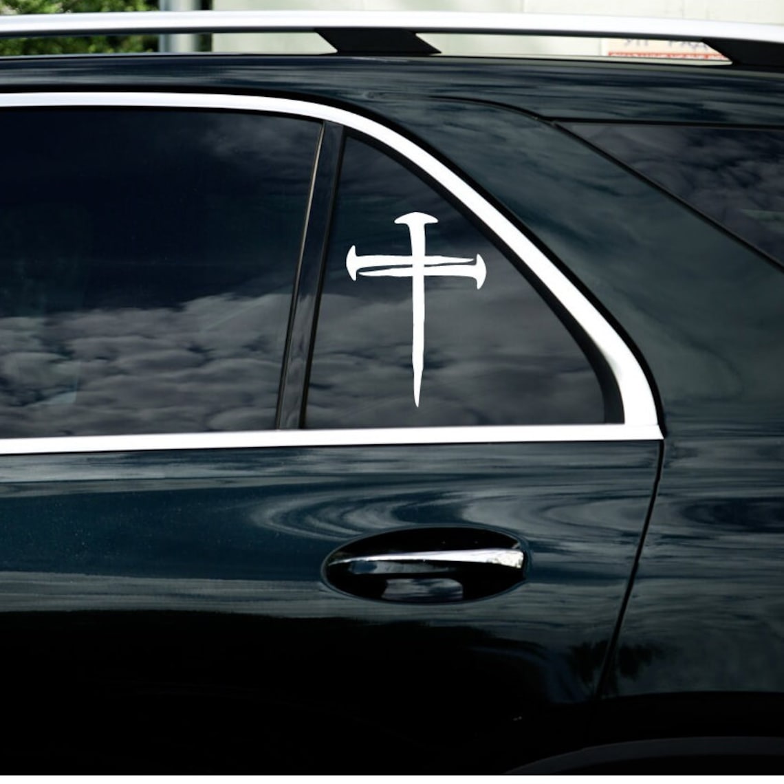 Nail Cross Decal Car Decal Laptop Decal Window Sticker Religious Decal ...