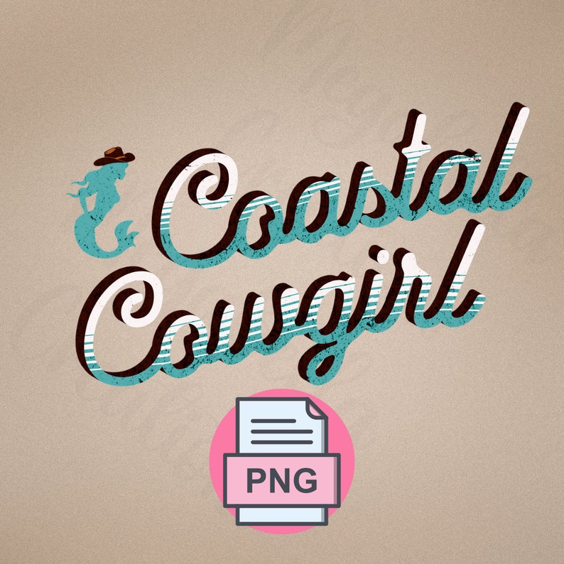Coastal Cowgirl PNG Summer Coastal Beach Life Western T Shirt ...