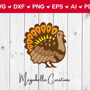THANKSGIVING TURKEY SVG Cut File - Cricut Silhouette - Svg/dxf/png/pdf ...