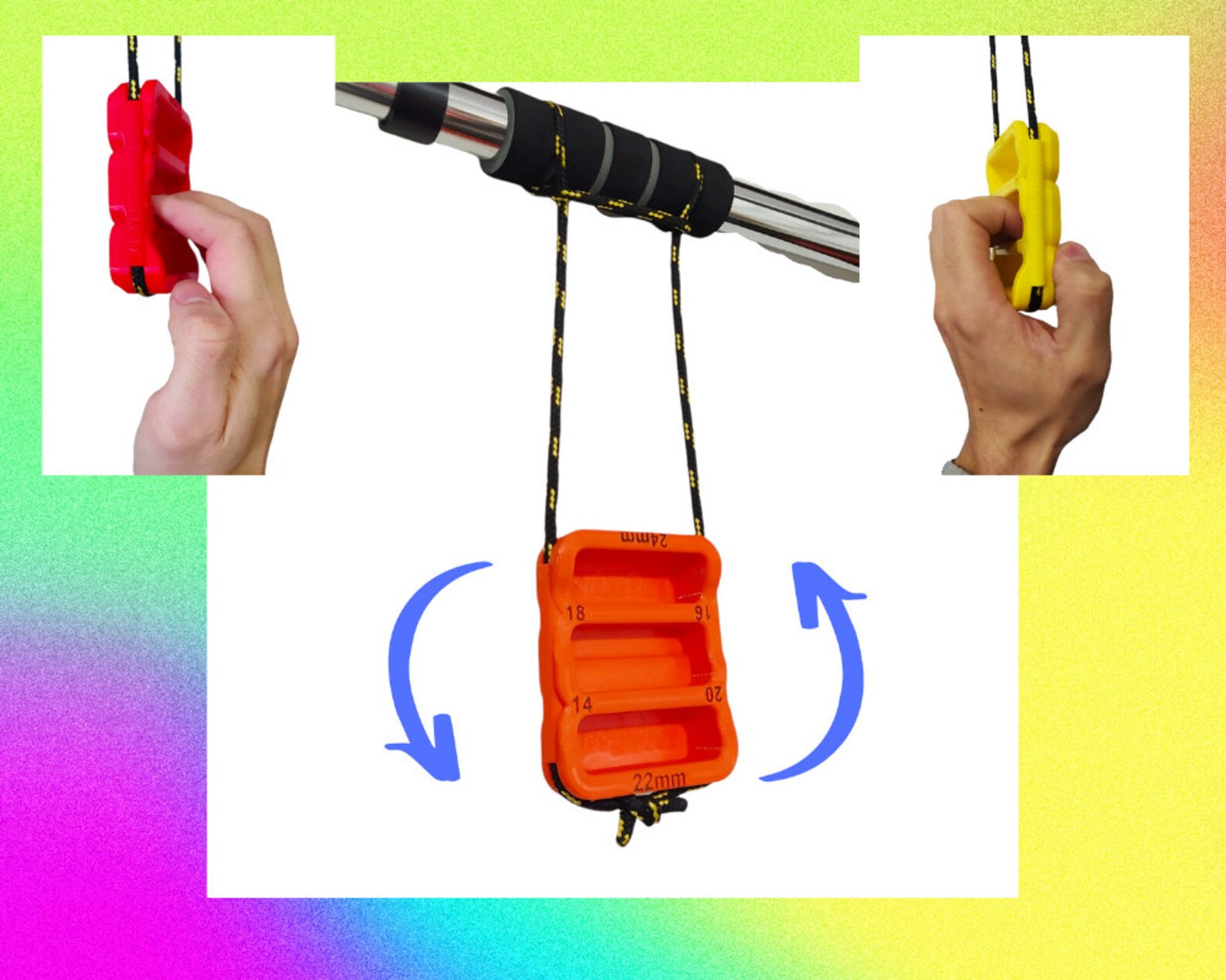 STL 3D Model - Climbing Campus Board - Portable Hangboard - Finger ...