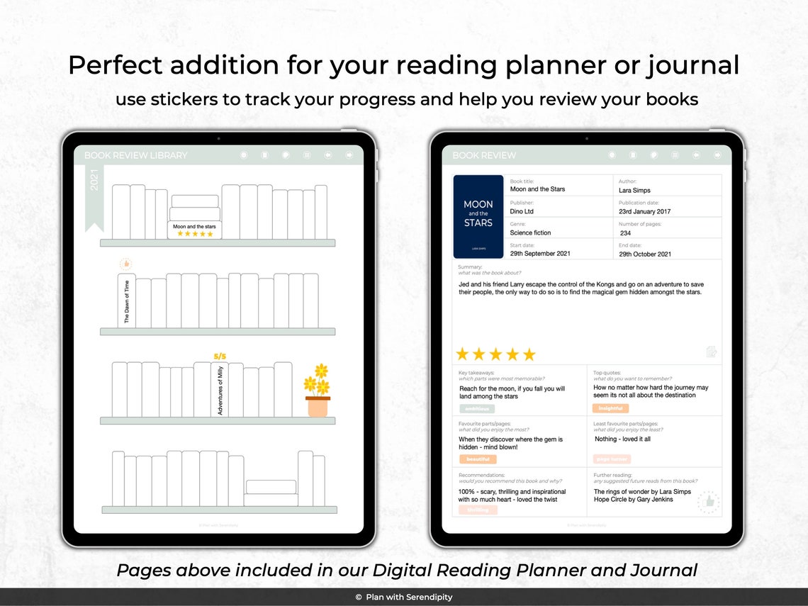 Digital Reading Stickers, Digital Stickers, Goodnotes Stickers, Digital ...