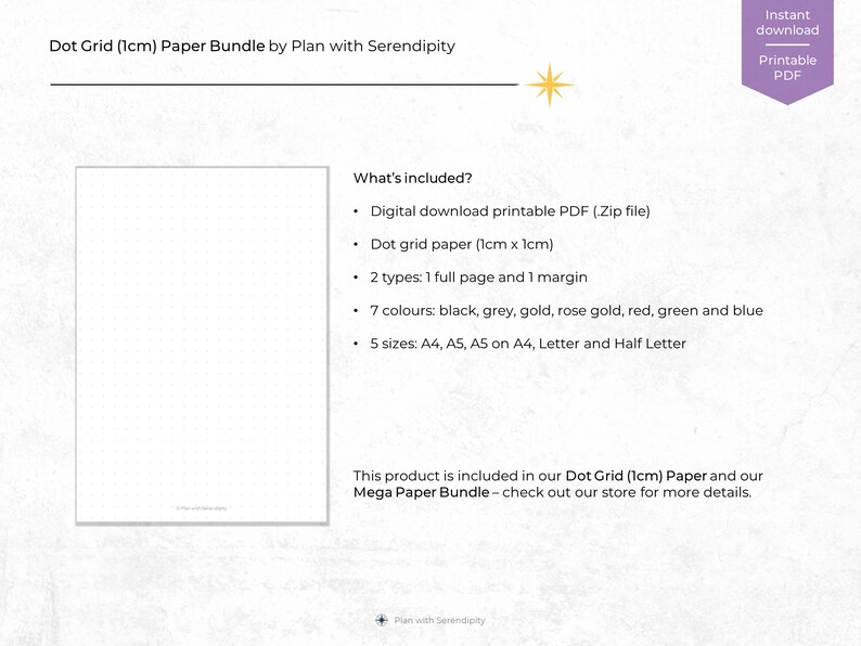 Multi Coloured Printable Dot Grid Paper, Large Dot Grid Paper, for ...