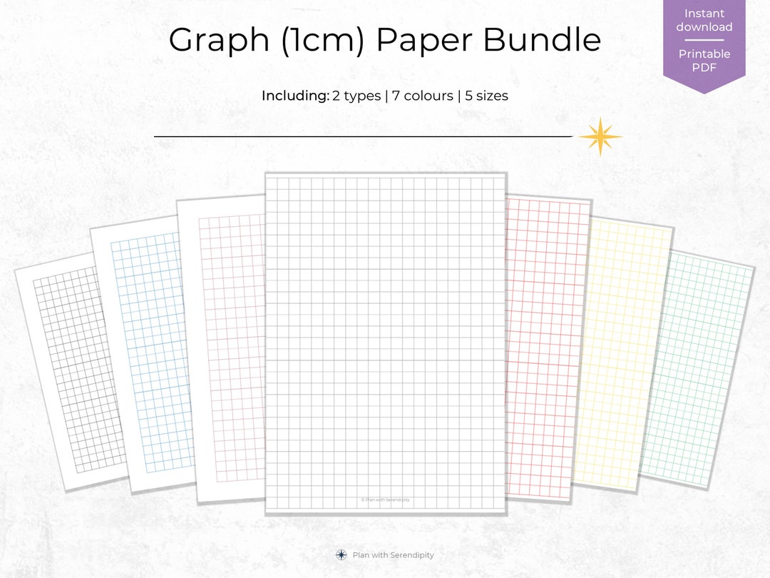 Multi Coloured Printable Graph Paper, Small Graph Paper, for Journal ...