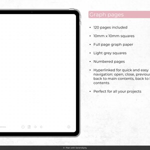 10mm Dot Grid Notebook for Digital Planning, Fully Hyperlinked Contents ...